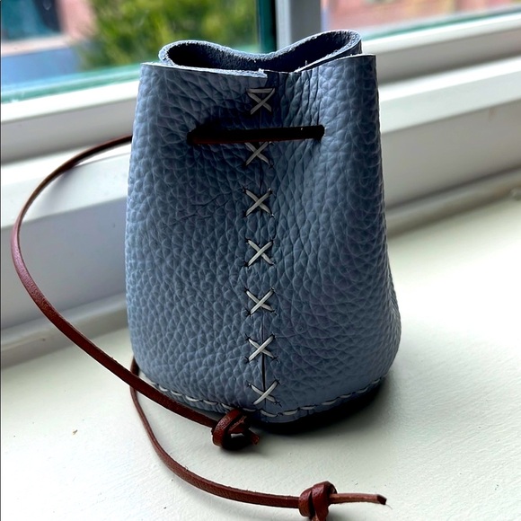 Goza Company | Bags | Powder Blue Leather Mini Bag | Poshmark